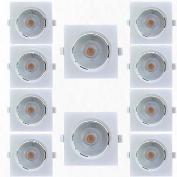 Kit 10 Spots Led Embutir Avant 5W 6500K Bivolt Luz Branca - Quadrado ...