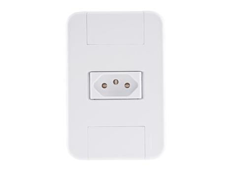 Kit 10 uni conjunto placa 4x2 + 1 tomada 2p + t termopl 10a 250v linha ...