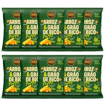 Kit 10 Unid Snack Puffs Arroz Grão Bico Cebola Solo Snacks - Chips ...