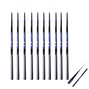 Kit 10 Vara de Pesca Telescópica em Fibra de Vidro com Capa Protetora ...