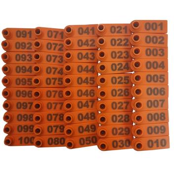 Kit 100 Brinco Bovino para Gado Numerado de 0 a 100 Laranja - Charbs ...