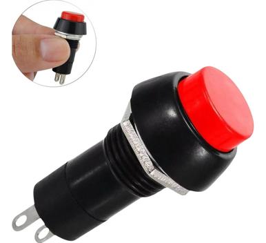 Kit 100 Chave Botão Push Button Pbs-11a Vermelha Com Trava - OEM ...