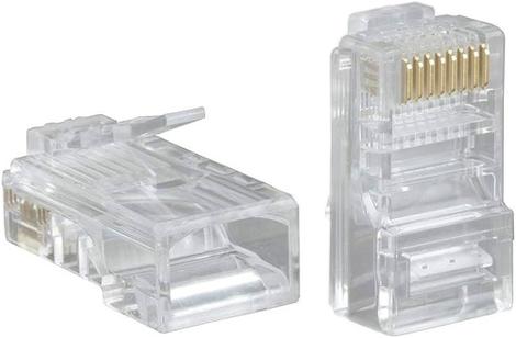 Kit 100 Conector Rj45 Macho Cat6 - WS - Emenda para Cabos de Rede ...
