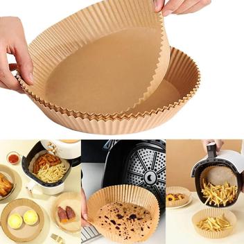 Kit 100 Forma Airfryer Descartável Forro Papel Protetor Fritadeira ...