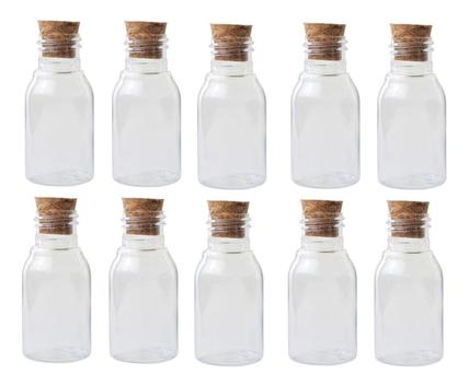 Kit 100 Mini Garrafinhas De Plastico 60ml C/ Tampas De Rolha - Lynx ...