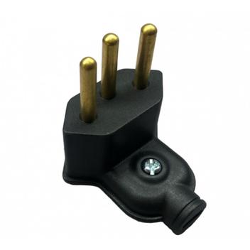 Kit 100 plugue tomada macho 2p+t 10a lateral 90g preto - MARGIRIUS ...