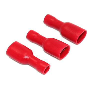 Kit 100 Terminais Femea Total Isolado 0,25mm A 1mm Vermelho - Crimper ...