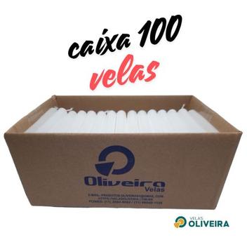 kit 100 Velas Palito Branca 12 centimetros ( 2 kilos ) 100% Parafina ...
