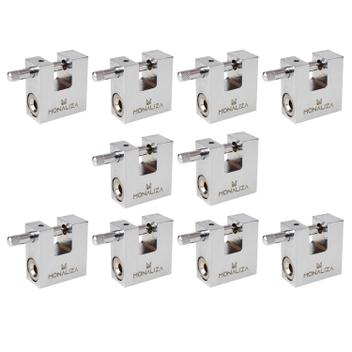 Kit 10x Cadeado de Alta Segurança 50 mm Inviolável 4 Chaves - Hm Rubber ...