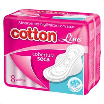 Kit 12 Absorvente Seco C/ Abas Cotton Line C/ 8 - Absorvente - Magazine ...