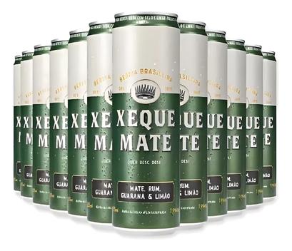 KIT 12 Bebida Mista Mate, Rum, Guaraná e Limão Xeque Mate 355ml ...