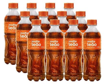 Kit 12 Chá Matte Leão sabor Natural com Gás Garrafa 450ml - MATTE LEAO ...