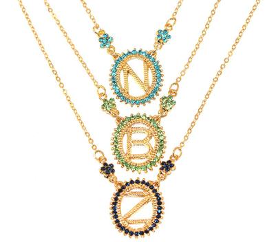 Kit 12 Colares Lembrancinha Madrinhas Inicial Folheado 18k - Milena ...