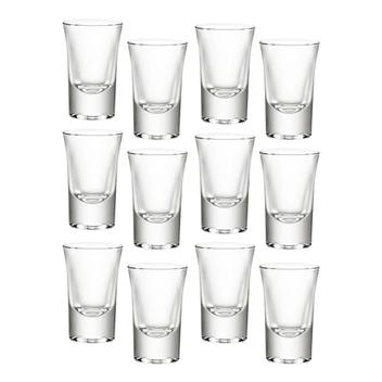 Kit 12 Copo Copinho Dose Shot De Vidro 31ml Design Elegante Clássico ...