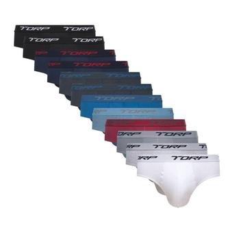 Kit 12 Cuecas Torp Slip 100% Algodão Cores Sortidas - Cueca - Magazine ...