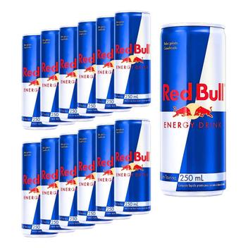 Kit 12 Energético Red Bull Energy Drink Lata 250ml - Bebida Energética ...