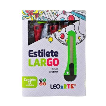 Kit 12 estiletes largo de plástico com lâmina de 18mm - Leo & Leo ...
