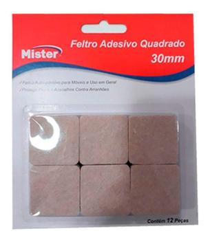 Kit 12 Feltro Pé De Cadeiras Sofá Protege Quadrado 3cm-12 Un - Mister ...