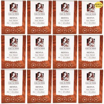 Kit 12 Henna Indiana Pura 100% Natural Ruivo Acobreado 100g cada - Casa ...