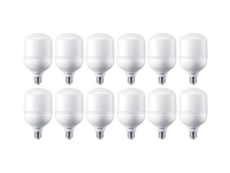 Kit 12 Lâmpadas LED E27 Bulbo Philips 24W Luz Fria 2800lm - Lâmpada de ...