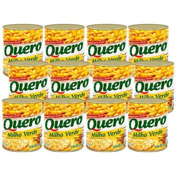 Kit 12 Latas Milho Verde Em Conserva Quero Lata 170g - Milho em ...
