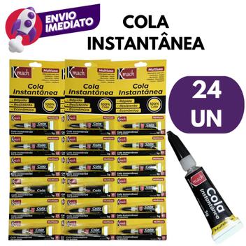 Kit 12 Ou 24 Un. Super Cola Instantânea 3g Ultra Rápida Adesivo Uso ...