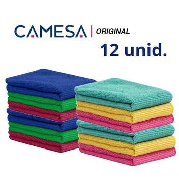 Kit 12 Pano Mágico Microfibra Flanela Seco Anti-Risco 30x30 - Camesa ...