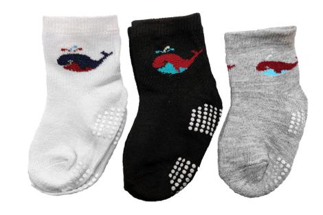 Kit 12 Pares Meias Infantil menino para 6 a 12 meses Antiderrapante ...
