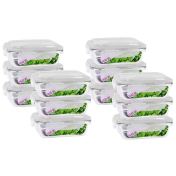 Kit 12 Pote de Vidro 1040ML Vai ao Forno Microondas Retan - Pra casa ...