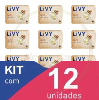 Kit 12 sabonete karité Livy 85 g - Sabonete - Magazine Luiza