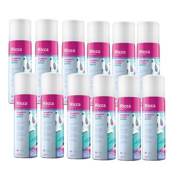 Kit 12 Shampoos A Seco Cuca Fresca Menta Compacto Antioleosidade Ricca ...