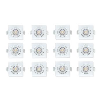 Kit 12 Spots De Embutir Quadrado Led Cob 3W Luz Branca 6000K - Twenty ...