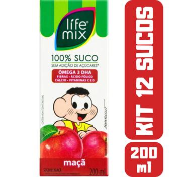 Kit 12 Sucos Life Mix Kids 200ml Turma Da Mônica Sabor Maçã - Suco ...