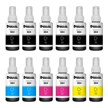 KIT 12 tintas T664 compatível epson para impressora L395 - Bulk Ink Do ...