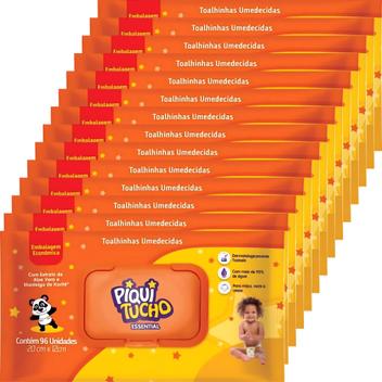 Kit 12 Toalha Umedecida Piquitucho Essential 96un - Lenço Umedecido ...
