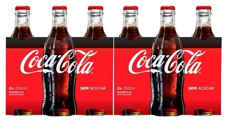 Kit 12 Unidades Coca Cola Zero Garrafa De Vidro 250ml - Refrigerante ...