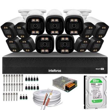 Kit 13 Câmeras Segurança FullColor Visão Noturna Colorida Dvr Intelbras ...