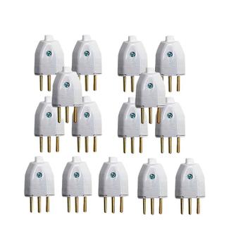 Kit 15 Plug Macho 2P + T Termoplastico Metálico 10A 250V - Compolux ...