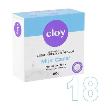 Kit 18 Sabonetes em Barra de 80g Hidratante Vegetal Sabonete Milk Care ...