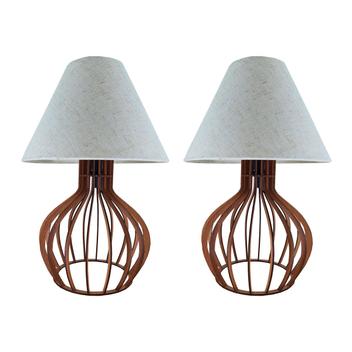 Kit 2 Abajures De Madeira Tradicional Vazado Rústico Sala - Temshop ...