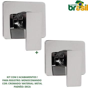 kit 2 Acabamento Monocomando modelo deca Quadrado Cromado - Acabamentos ...