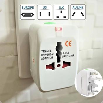 Kit 2 Adaptador De Tomada Universal Para Viagem Internacional Argentina Americana Europa Bivolt ...