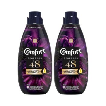 Kit 2 Amaciante Concentrado Comfort 48 Segredos 1L - Amaciante ...