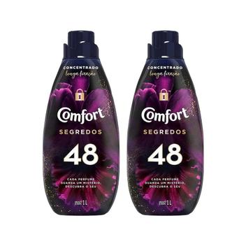 Kit 2 Amaciante Concentrado Comfort 48 Segredos 1L - Amaciante ...