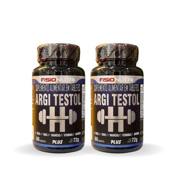 Kit 2 Argi Testol H L Arginina Sulfato de Zinco com Vitaminas B3 B12 B6 ...
