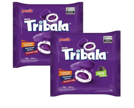 kit 2 Bala Recheada Peccin TriBala Sabor Uva Saco 500g - Balas ...