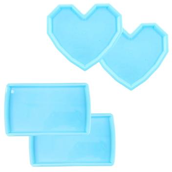 Kit 2 Bandeja Retangular e 2 Bandeja Coraçao - Nielshop - Bandejas ...