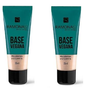 Kit 2 Base Vegana Cor 01 Bege Claro 30ml - Ramona Make Up - Base Facial ...