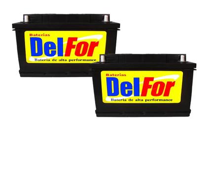 Kit 2 Baterias Estacionária 60Ah 12V Nobreak - Delfor - Bateria de ...