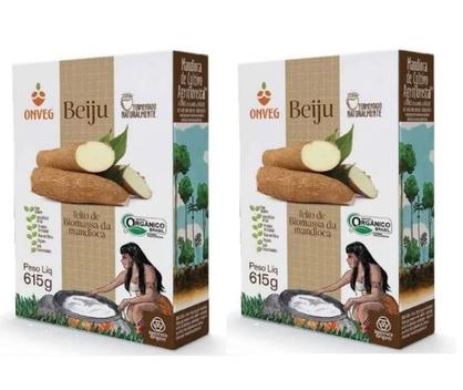 KIT - 2 Beiju Tapioca Integral Orgânico Onveg Biomassa de Mandioca 600g ...
